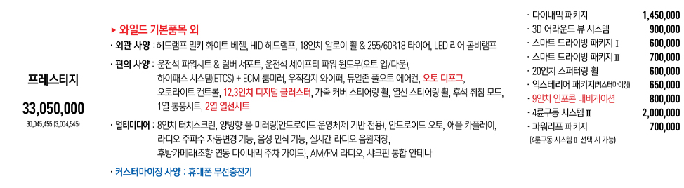 2022 쌍용자동차 렉스턴 스포츠 칸khan 가격 제원 연비 카탈로그