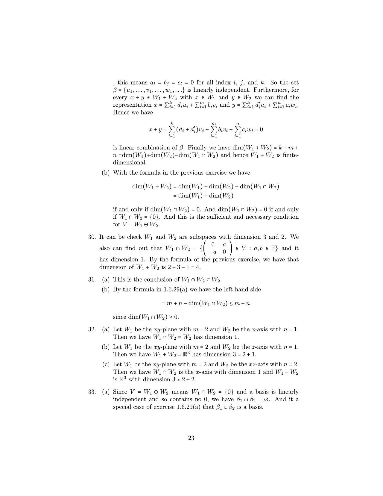 Solutions to Linear Algebra, Stephen H. Friedberg, Fourth Edition ...