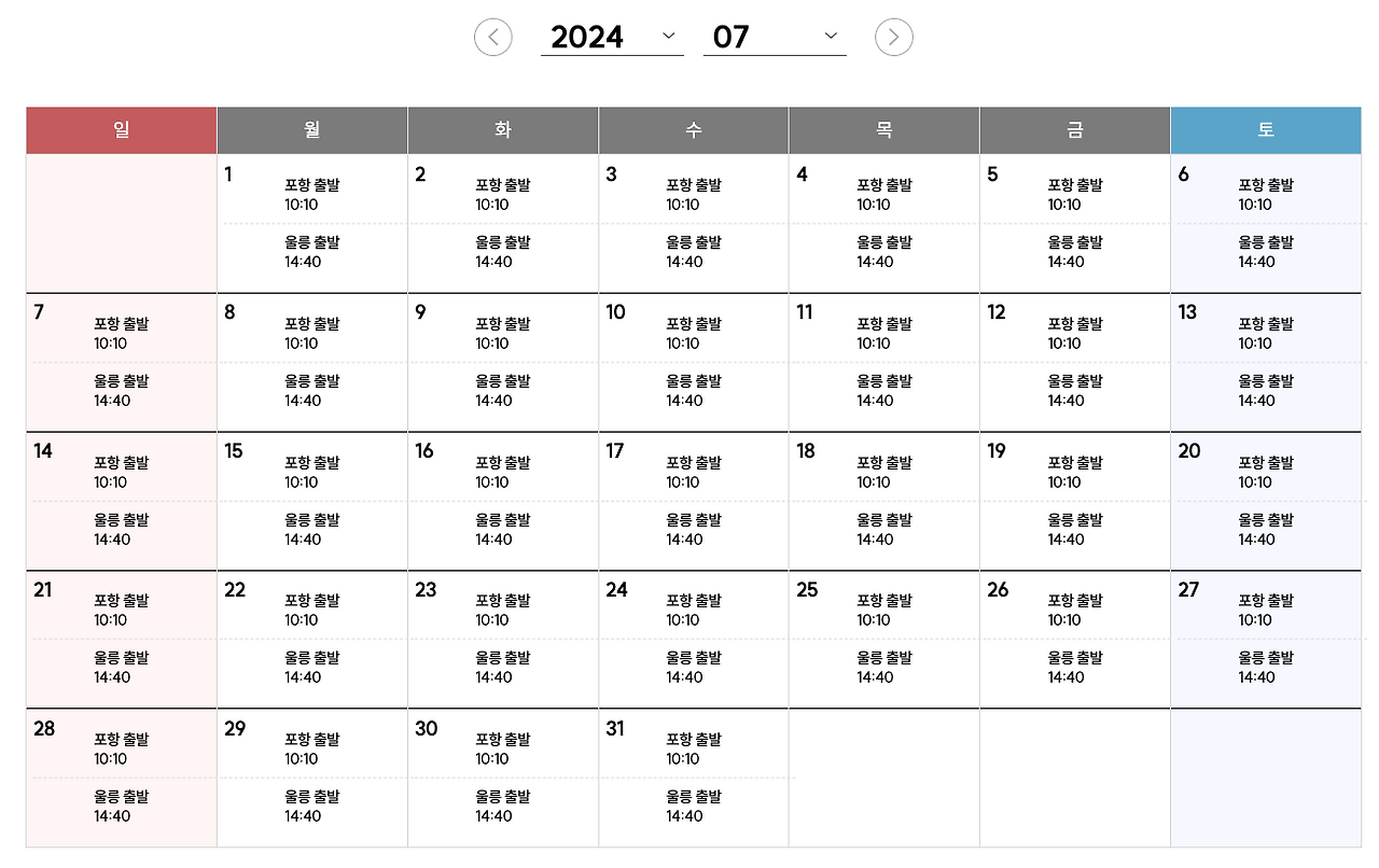 포항에서 울릉도 배편 예약 시간표 요금 할인 팁을 알아보자 쾌속선