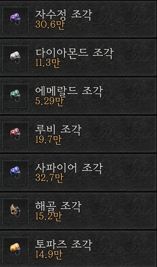 디아블로4 시즌7 보석 조각 모으기 여러 방법 정리