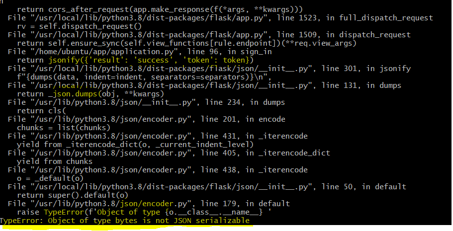 TypeError: Object of type bytes is not JSON serializable / 복호화 decode ...