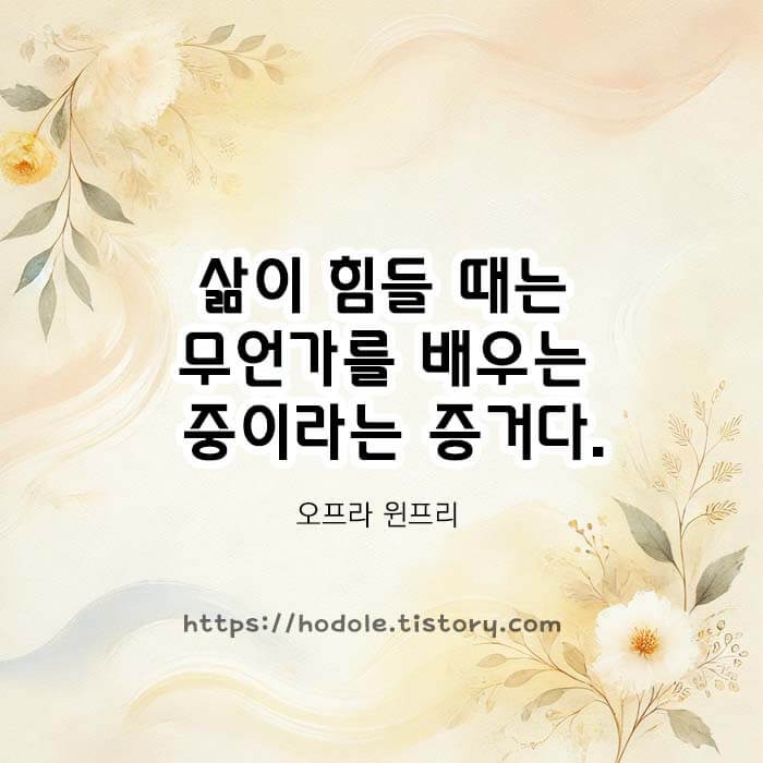 힘들때 위로가 되는 글 좋은 명언 모음