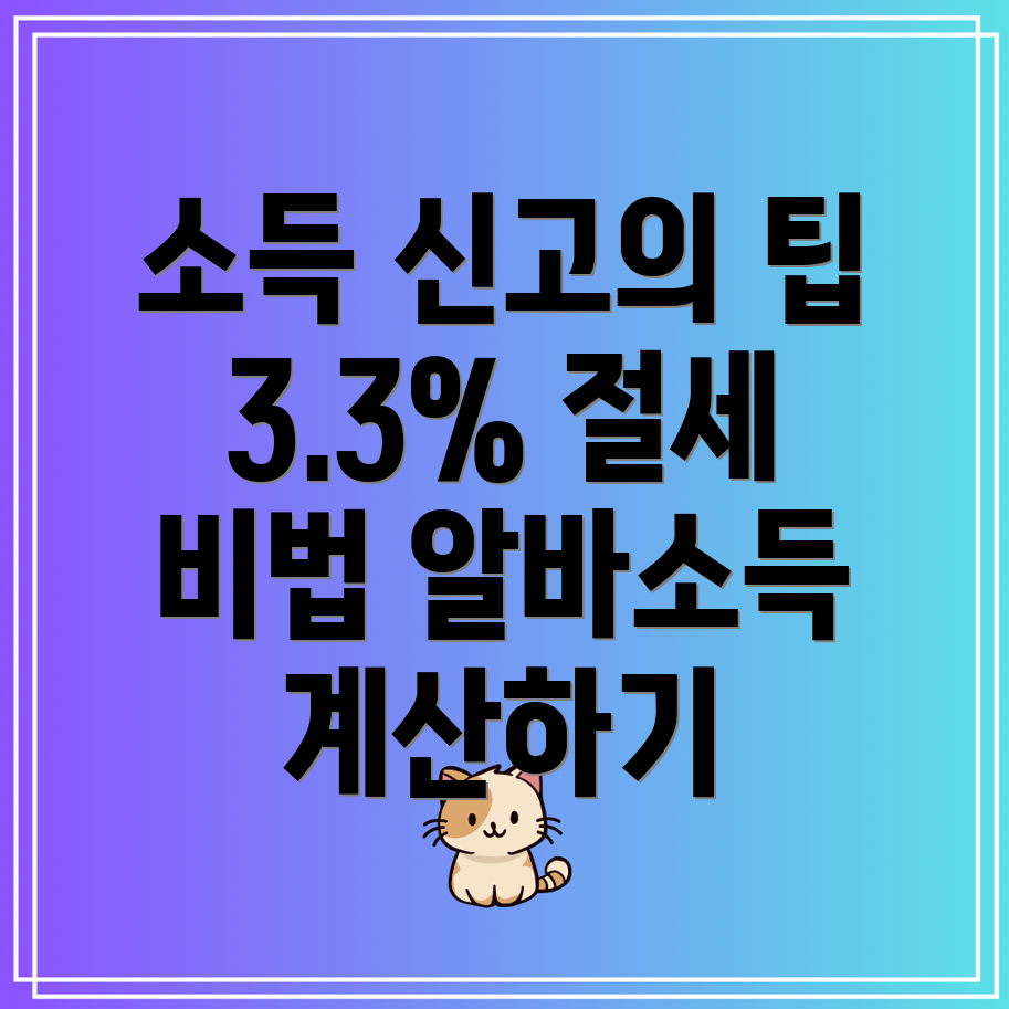 일용직 소득신고 방법 아르바이트 소득세 계산기와 33 원천징수 가산세 줄이는 팁