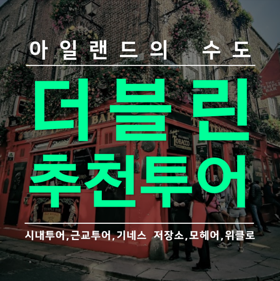 아일랜드 더블린 여행 추천 투어시내근교기네스 저장소모헤어위클로