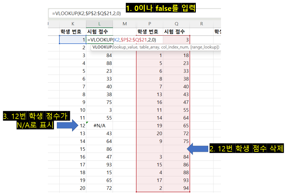 엑셀 Vlookup 함수 안됨 해결 방법