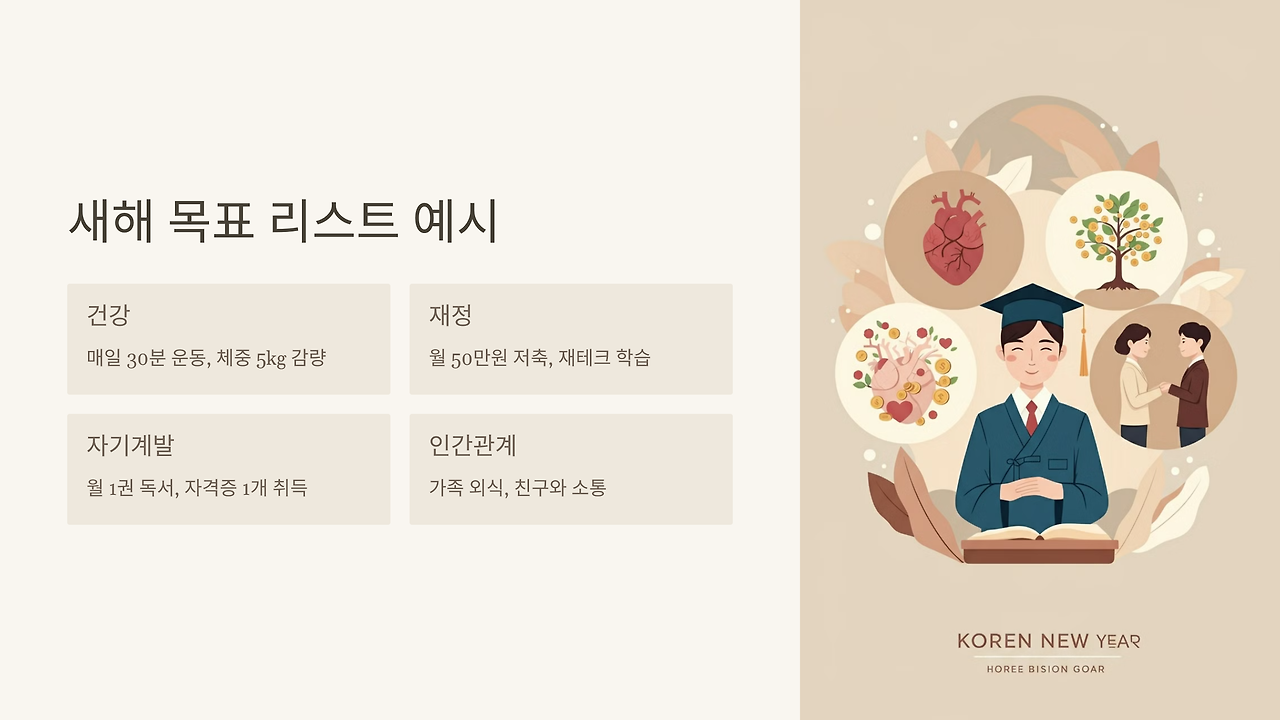 나만의 새해 목표 리스트 작성법 실천 가능한 계획 만들기 ️