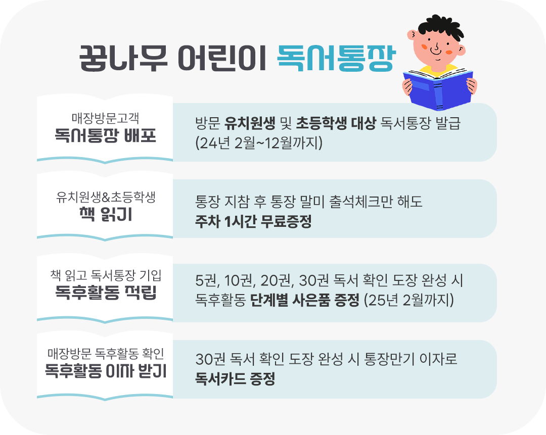 책 읽는 습관에 사은품까지 교보문고 꿈나무 어린이 독서통장 출시 소식