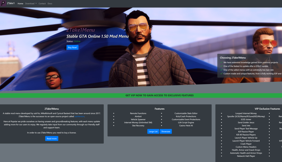 GTA5 핵 모드메뉴 투테이크원 (2take1) - 설치 및 실행 방법
