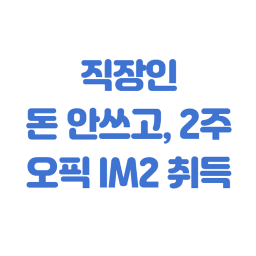 요새 돈 안 쓰고 단기간 오픽 IM2 등급 달성 방법 및 꿀팁