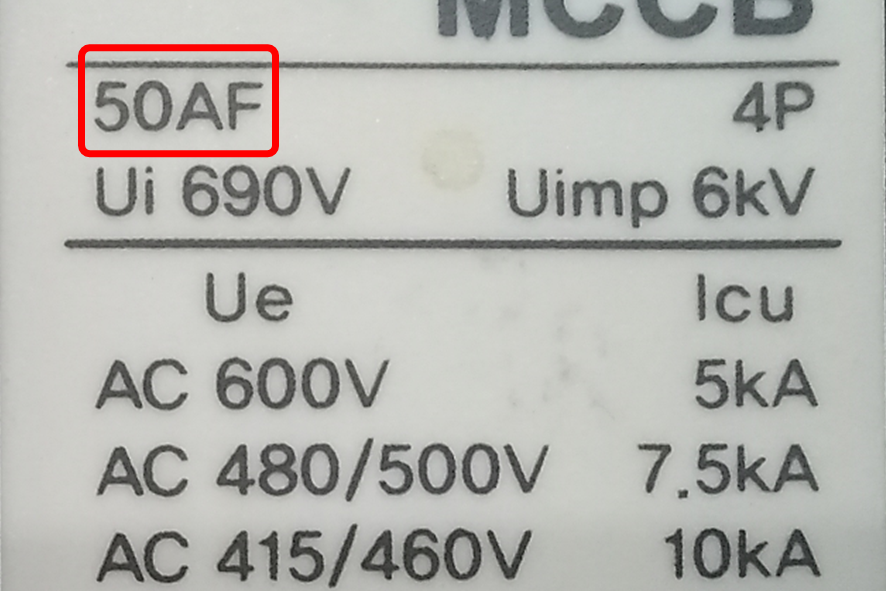 전기 차단기 명판의 숫자와 용어 해석