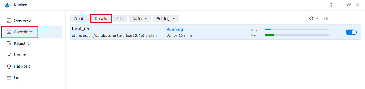 [Synology Docker] Oracle 12c password expired 처리