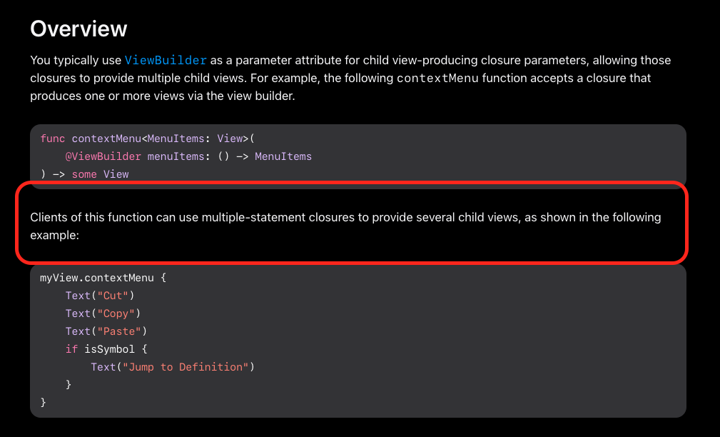 @ViewBuilder는 언제 사용할까?