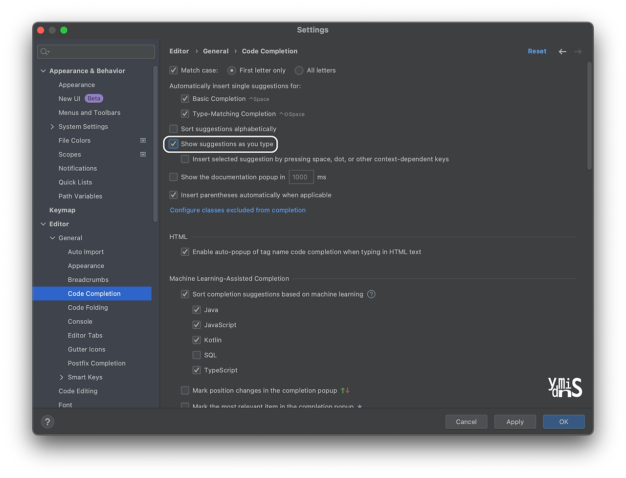 IntelliJ | 코딩테스트 연습을 위해 자동완성 기능 켜기