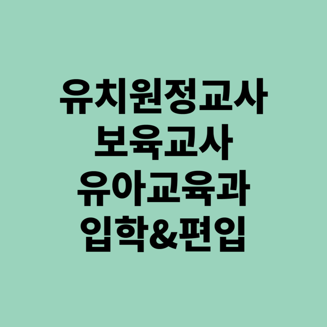 방송대에서 유치원정교사 보육교사 취득해서 병설유치원 임용준비하기