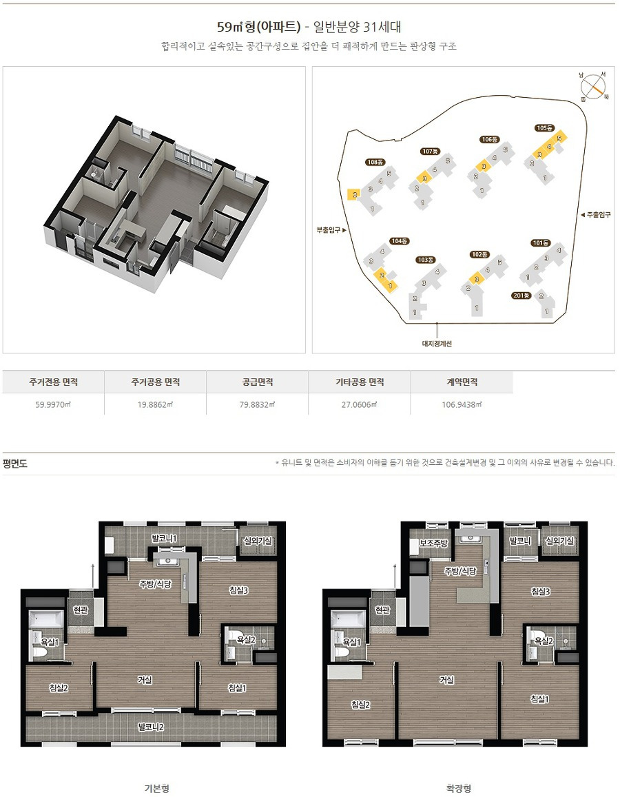 E편한세상 서면 더센트럴 범천3구역 분양가 평면도 분양내용