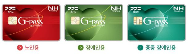 G-PASS 지패스 경기도 어르신 우대용 교통카드 충전
