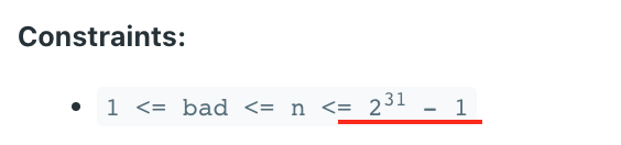 LeetCode 278(First Bad Version, java)