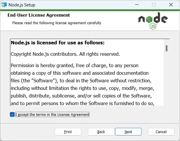 node.js 18.x 설치하는 방법(윈도우11)