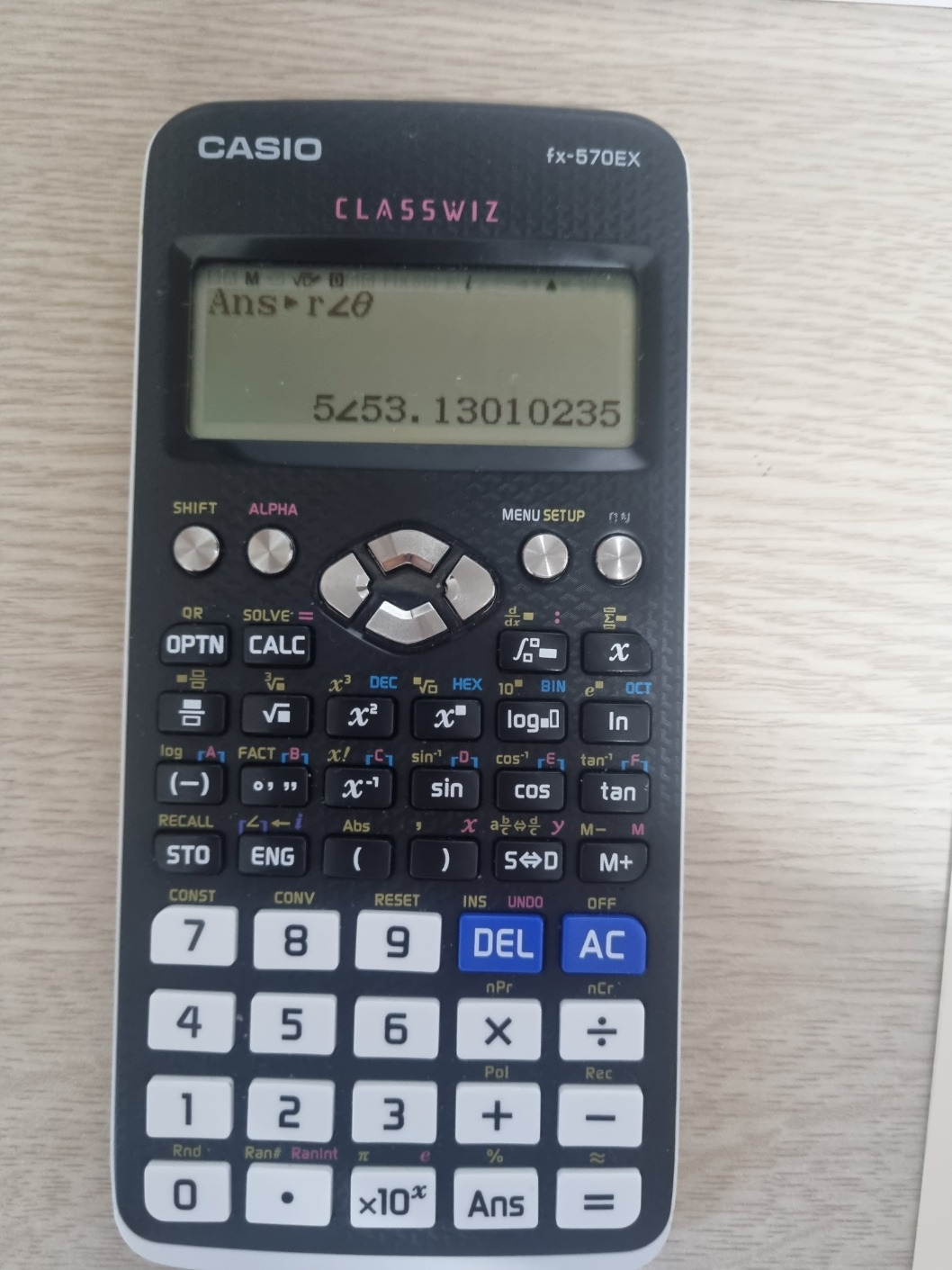 fx-570EX 복소수 극좌표 변환방법