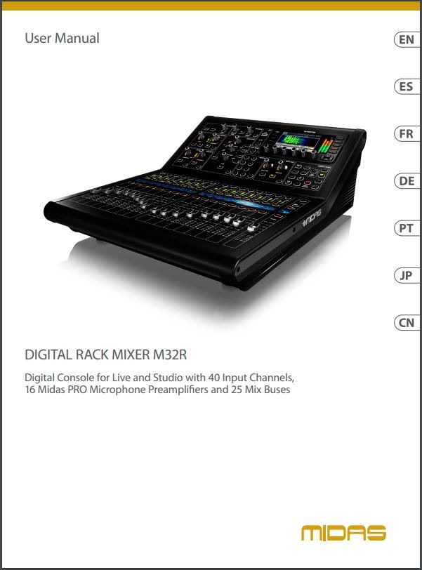[매뉴얼] 마이다스(MIDAS) M32R (M32R-LIVE) 매뉴얼