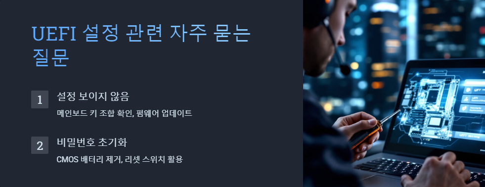 윈도우 11에서 Uefi 설정 방법과 초기화 문제 해결