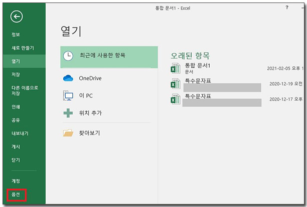 엑셀 프로그램으로 명령을 전송하는데 문제가 있습니다 회색 빈페이지로 열릴때