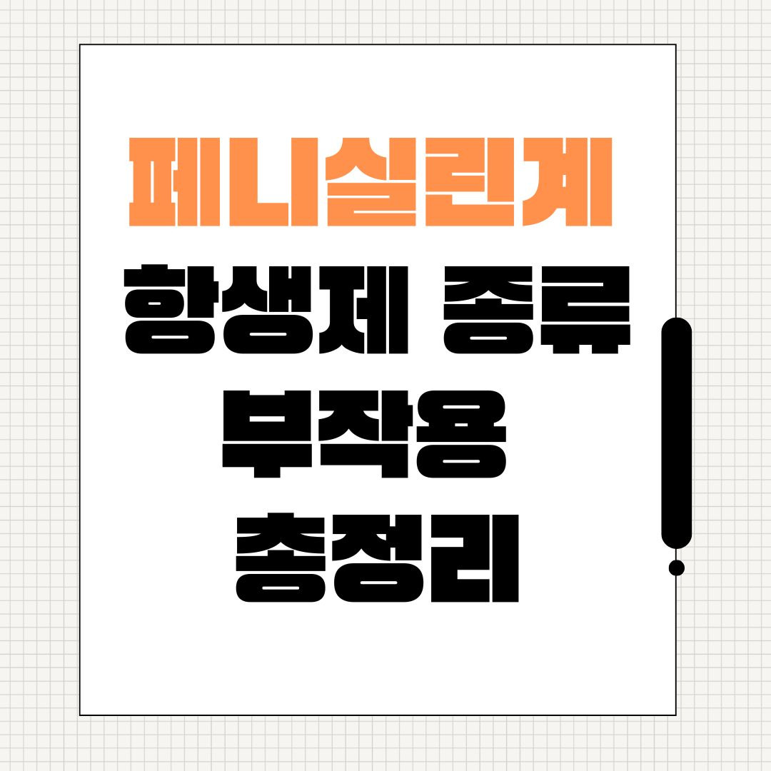 페니실린계 항생제 종류 부작용 총정리