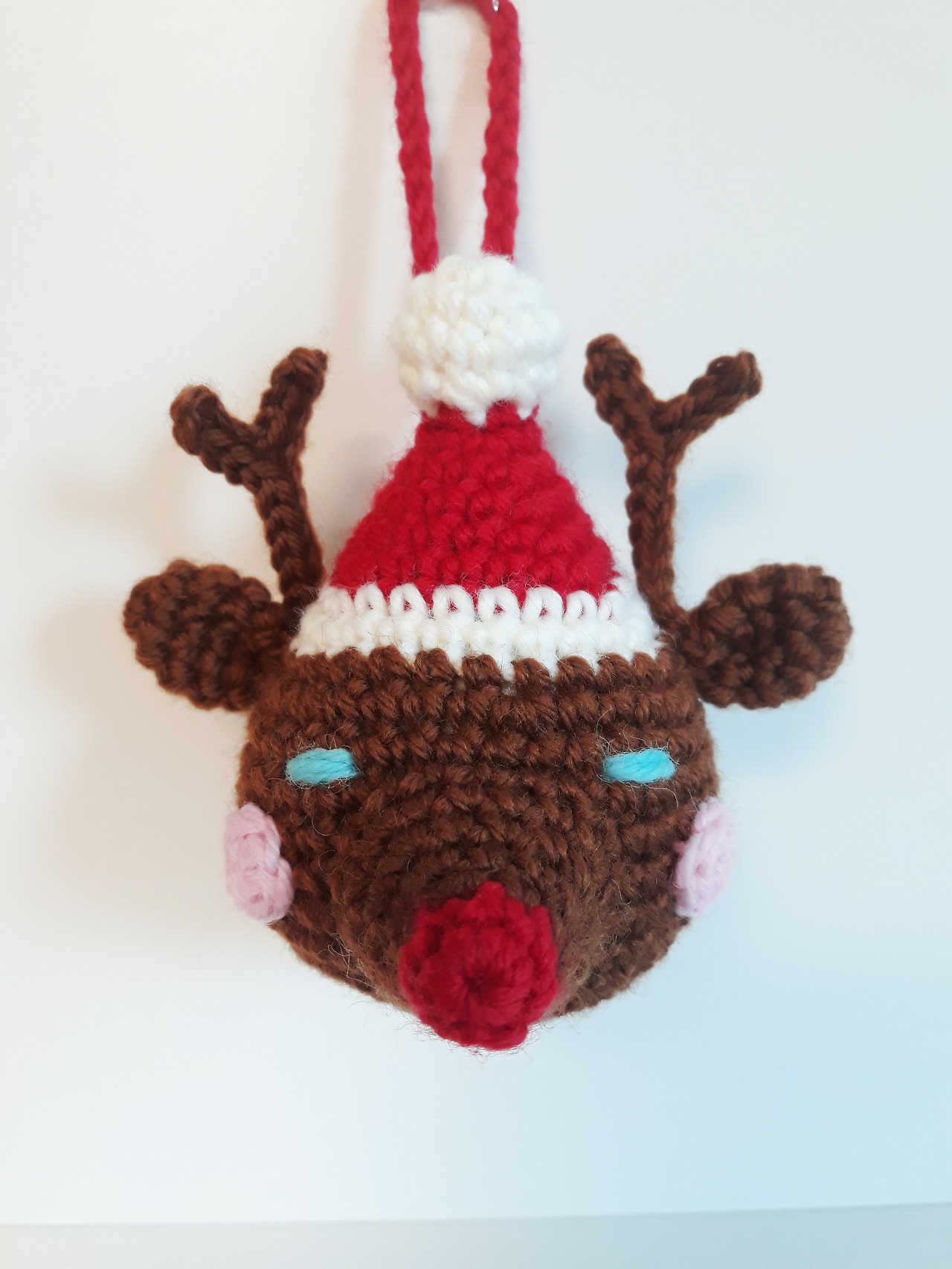 No11 산타클로스 루돌프 크리스마스볼 오너먼트 코바늘 무료 도안santa Clause Rudolph