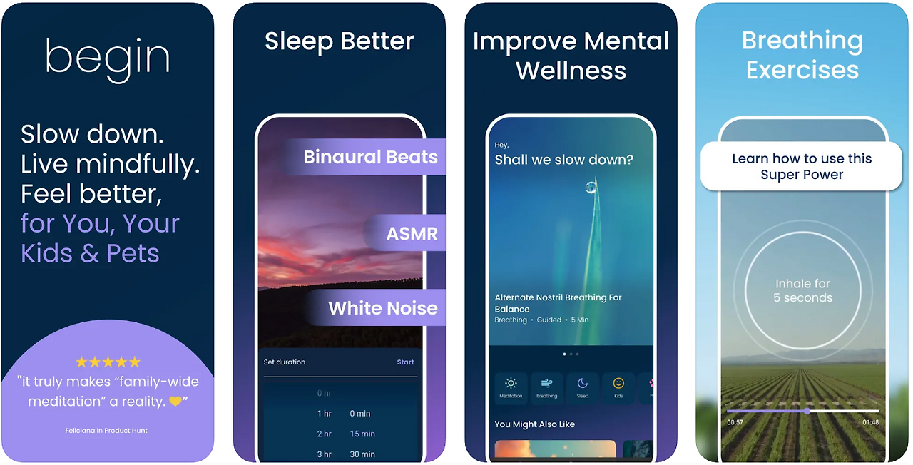 [IOS App] Begin: Calm Sleep Meditation 무료