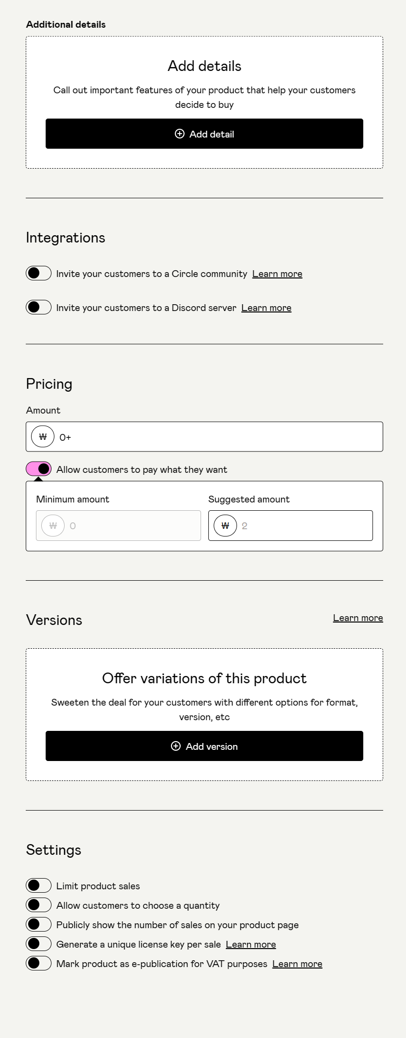 디지털 콘텐츠 판매 플랫폼 비교: 검로드(Gumroad) vs 크티(CTEE)