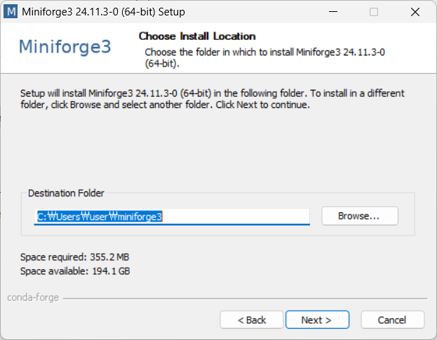 mini-forge windows에 설치하기