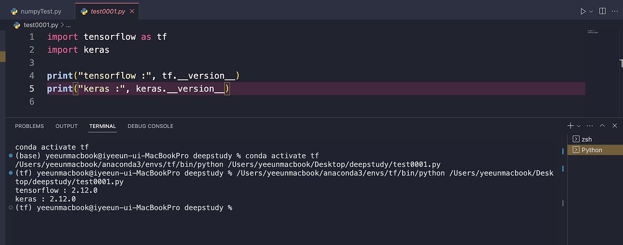 딥러닝으로 걷는 시계열 예측 [CH01] 맥북 M1에 아나콘다, 파이썬, 텐서플로 tensorflow, 케라스 keras 설치하기
