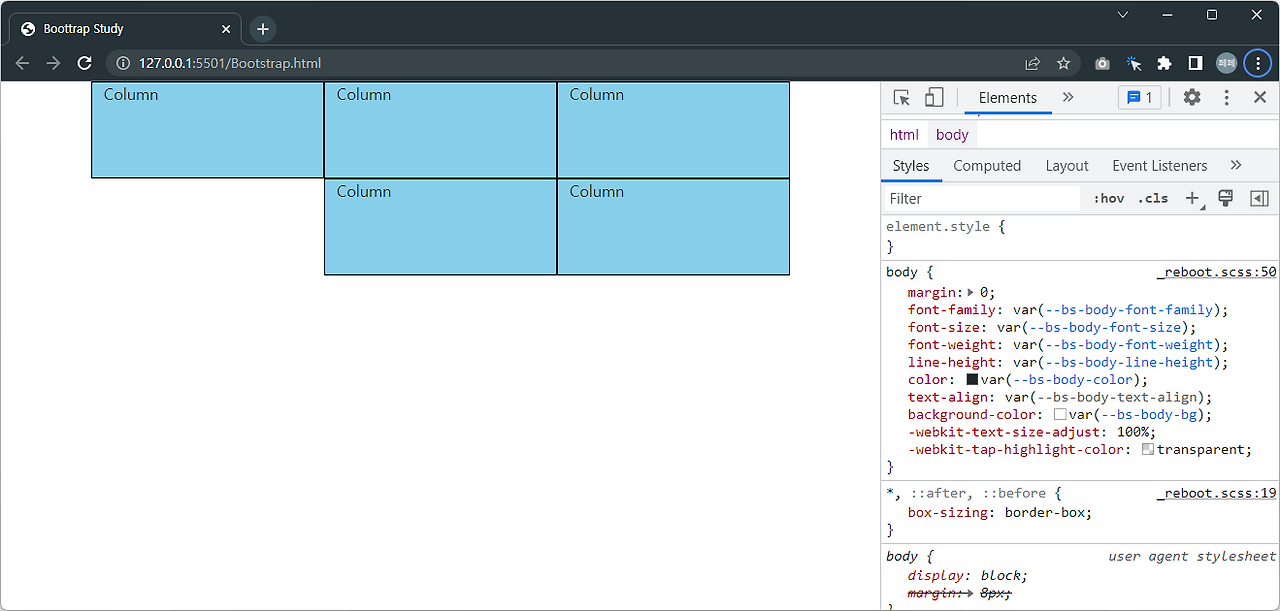 부트스트랩 Layout의 시작 - BreakPoints, Container, Grid