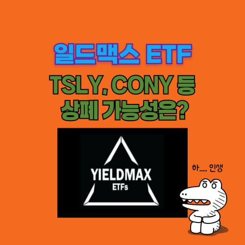 일드맥스 ETF TSLY 테슬리 CONY 코니 상장폐지 가능성은?