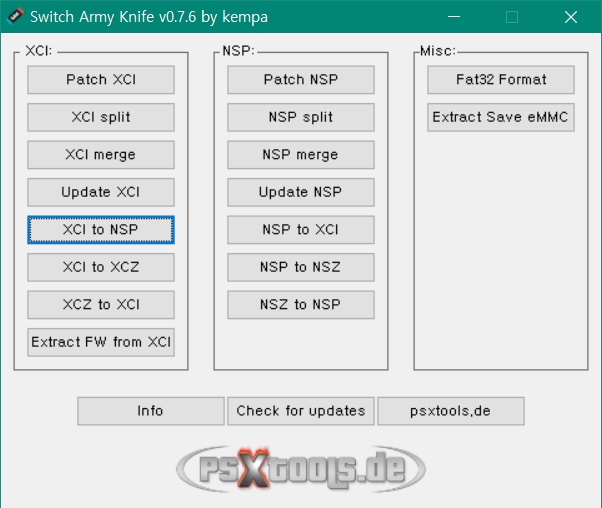 닌텐도스위치 XCI NSP 변환툴(SAK)