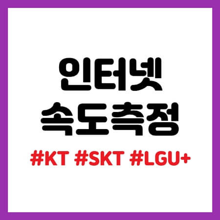 인터넷 속도측정 (kt, sk, lg)