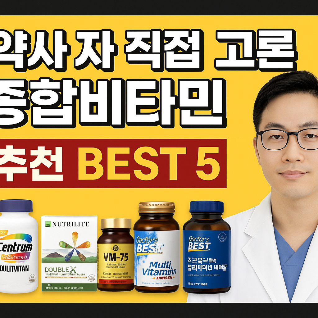 약사가 직접 고른 종합비타민 추천 Best 5 2025년 최신 업데이트