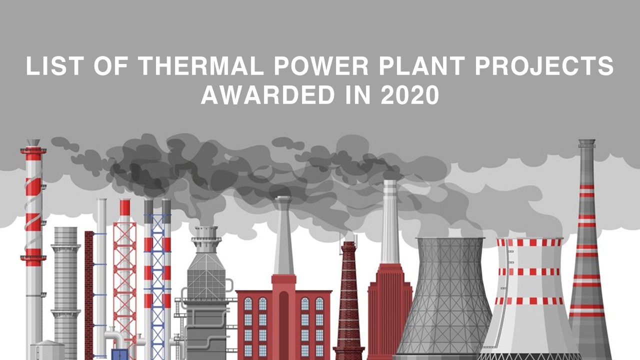 List of Thermal Power Plant Projects Awarded in 2020