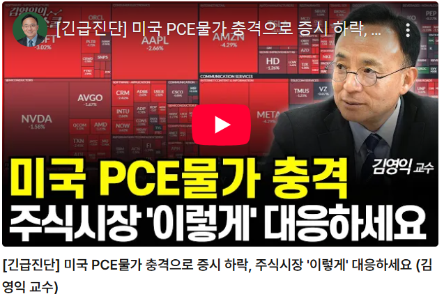 미국 PCE물가 충격(feat. 김영익 교수)