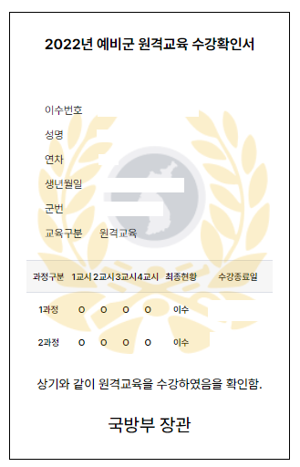 2022년도 예비군 원격교육 수강방법 퀴즈 정답 알아보기