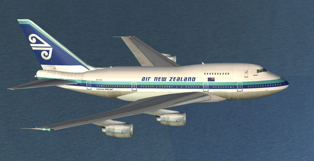 FS2004 Boeing 747SP Air New Zealand ZK-NZZ