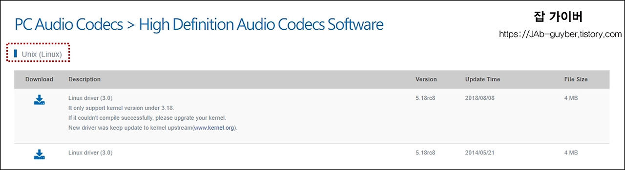 리얼텍 사운드카드 확인 및 드라이브 다운로드 설치
