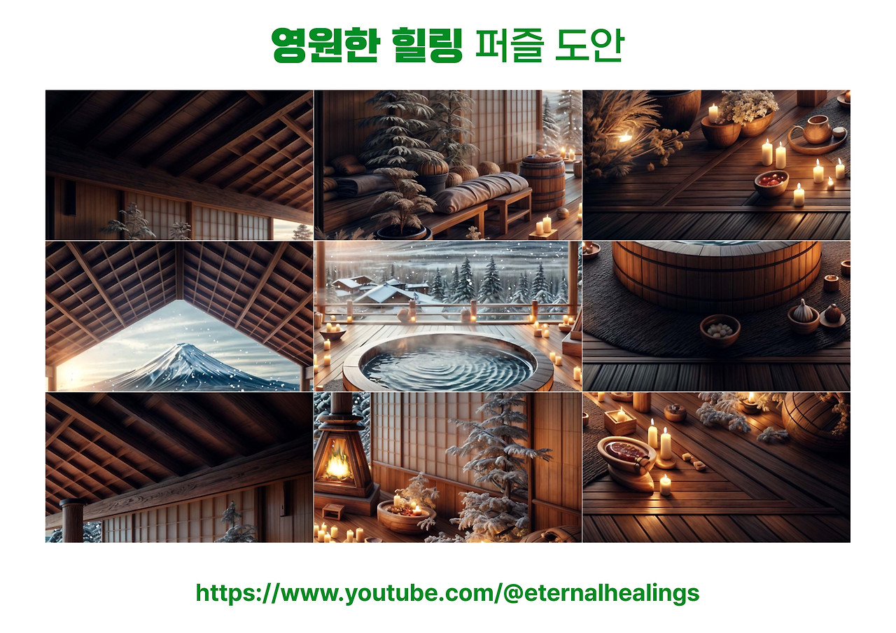 후지산 겨울온천 퍼즐 게임 도안 색칠공부도안 이미지 그림 프린트 무료다운 어르신 노인 유아 인지프로그램 치매예방