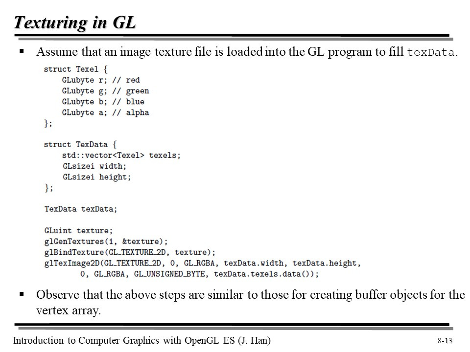 [OpenGL ES] 8강 : Fragment Shader, 텍스쳐링(Texturing), Texture Coordinates ...