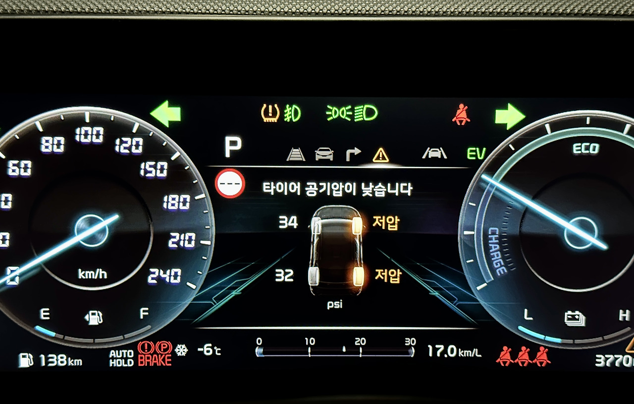 니로 하이브리드 타이어 표준공기압 니로 타이어 공기압 니로 하이브리드 타이어 적정 공기압