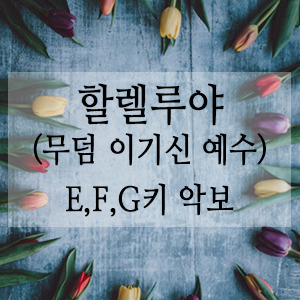 할렐루야 (무덤 이기신 예수) [다양한 key] 악보
