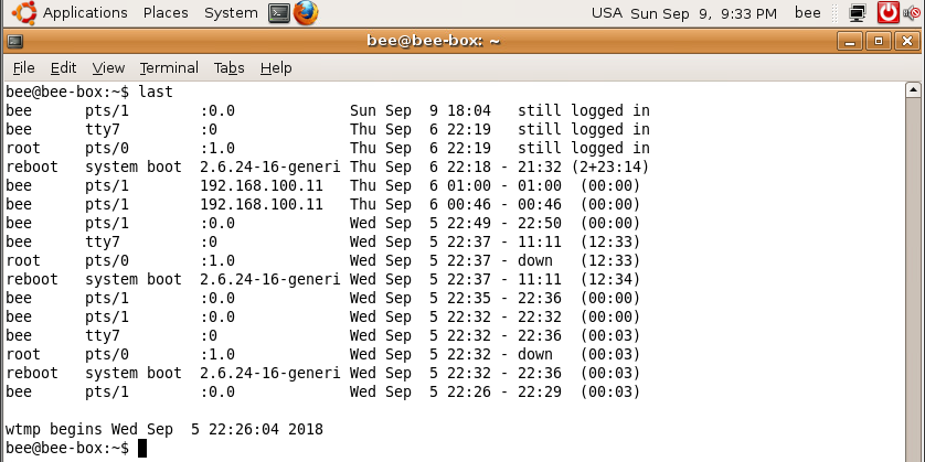 리눅스 시스템 로그파일3(utmp, wtmp, btmp)