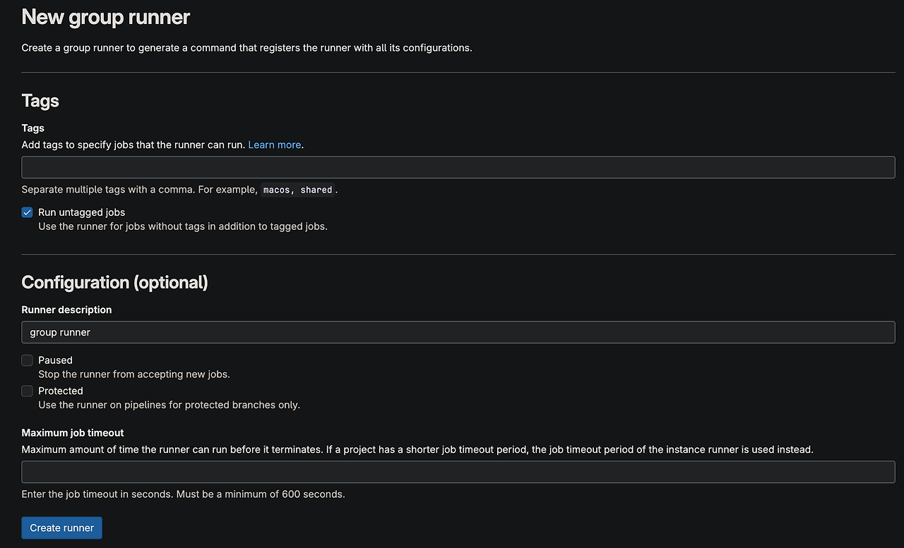 GitLab Group Runner Docker Container — Jeongchul Kim