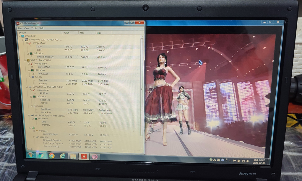 삼성노트북 R519 분해 및 청소 (T3400 CPU 100도?)