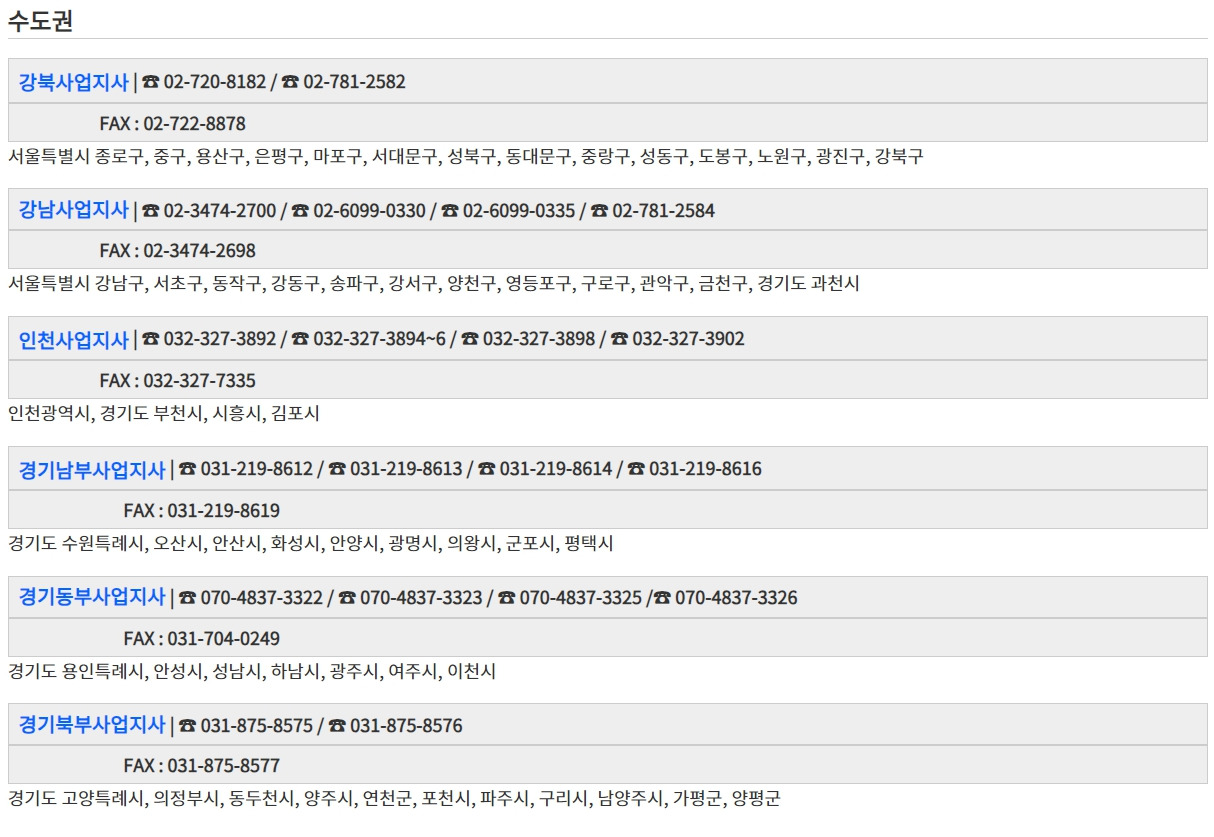 KBS 수신료 콜센터 지역별 총 정리